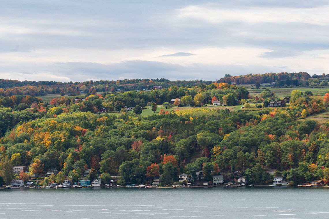 Digital Download. Keuka Lake in Autumn Photo. Bluff Point. - Etsy