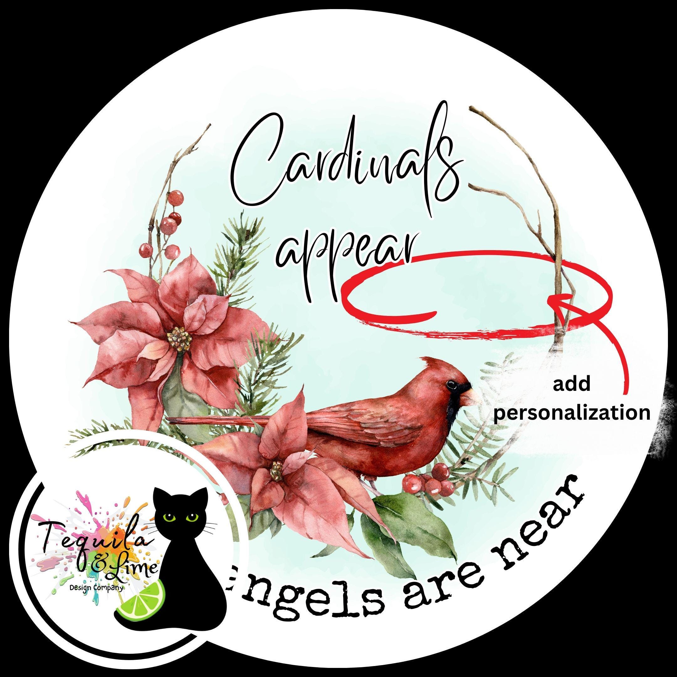 Cardinal Memorial Ornament PNG | Memorial Christmas Ornament PNG ...