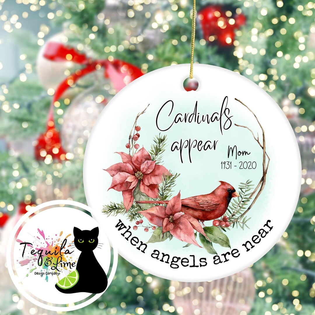 Cardinal Memorial Ornament PNG | Memorial Christmas Ornament PNG ...