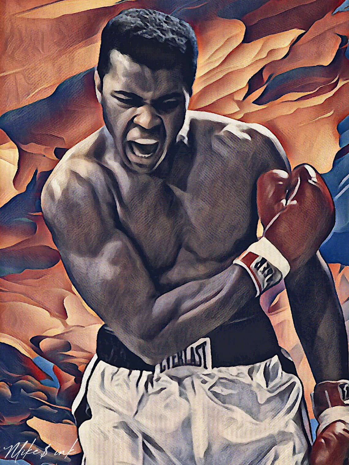 Muhammad Ali Canvas Or Paper Art Print 1.5 inch Stretched Or | Etsy