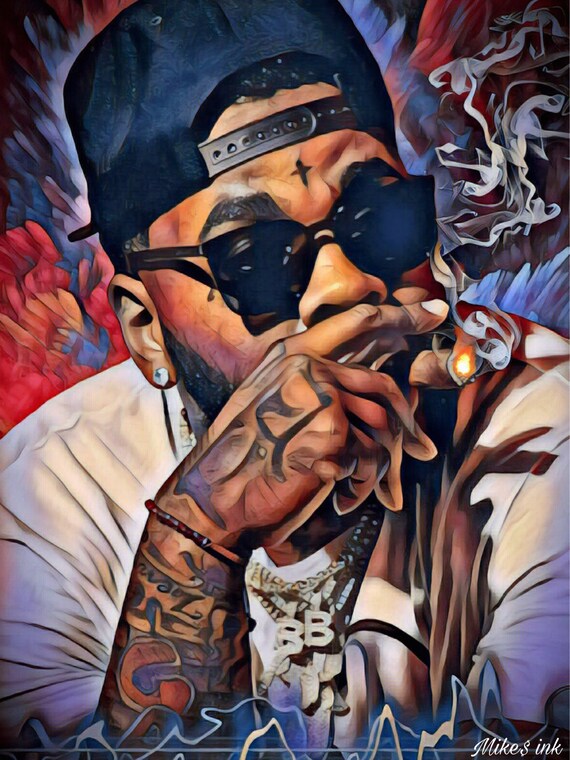 Kevin Gates Inspired Art Print 1.5 Inch Stretched or Rolled | Etsy