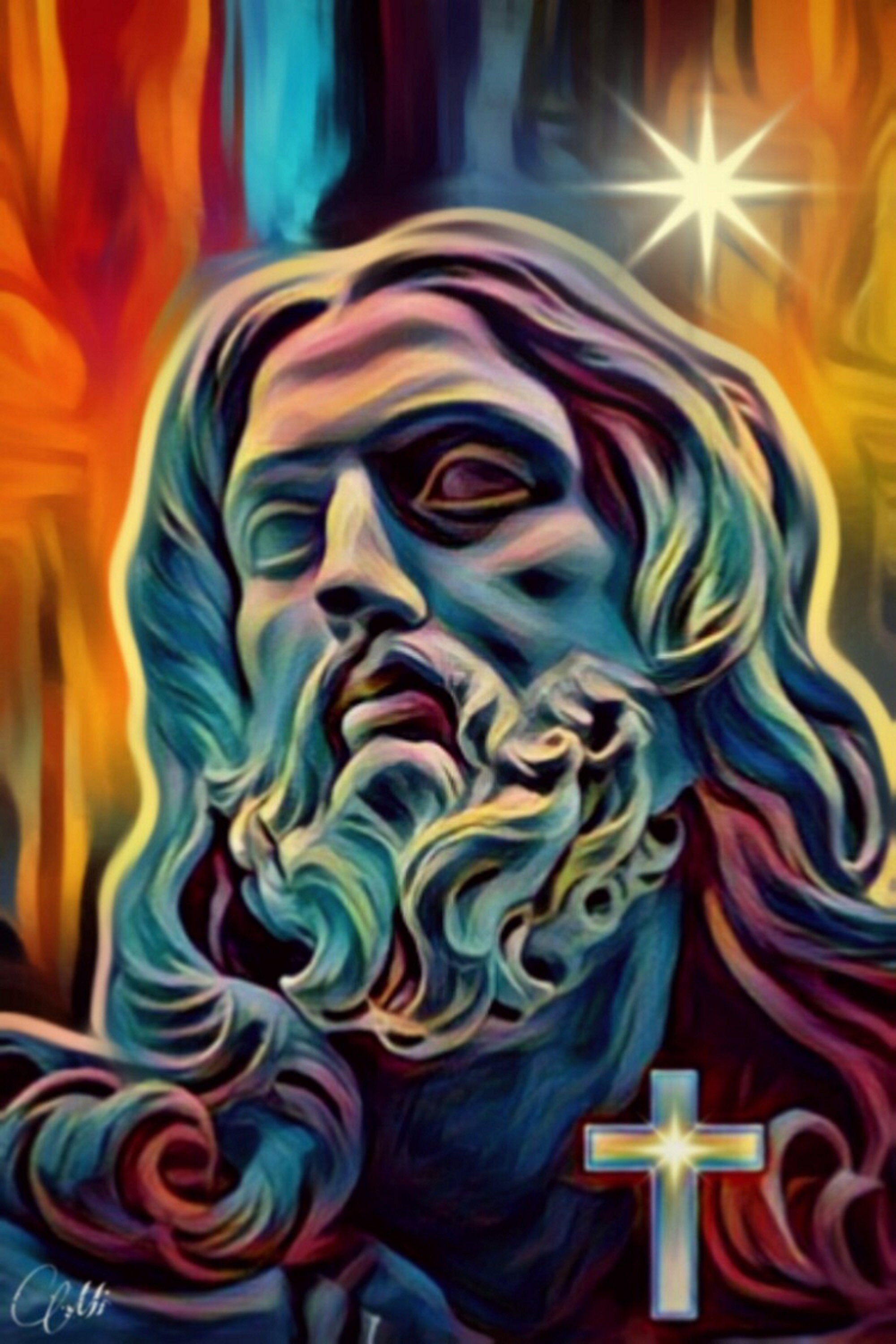 Jesus Abstract Pictures