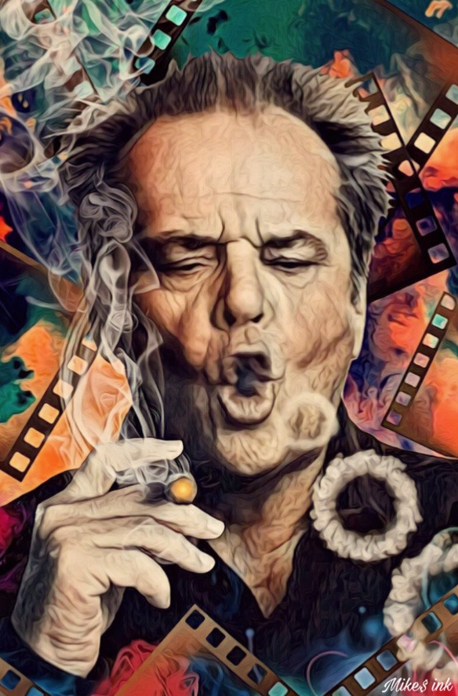 Jack Nicholson Smoking Canvas or Paper Art Print 1.5 Inch - Etsy