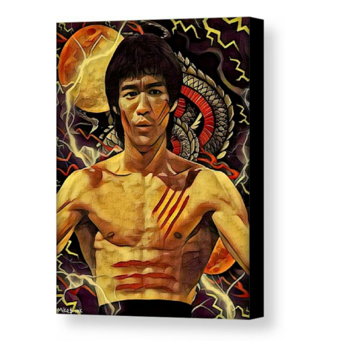 Bruce Lee Canvas or Paper Art Print 1.5 Inch Stretched or | Etsy