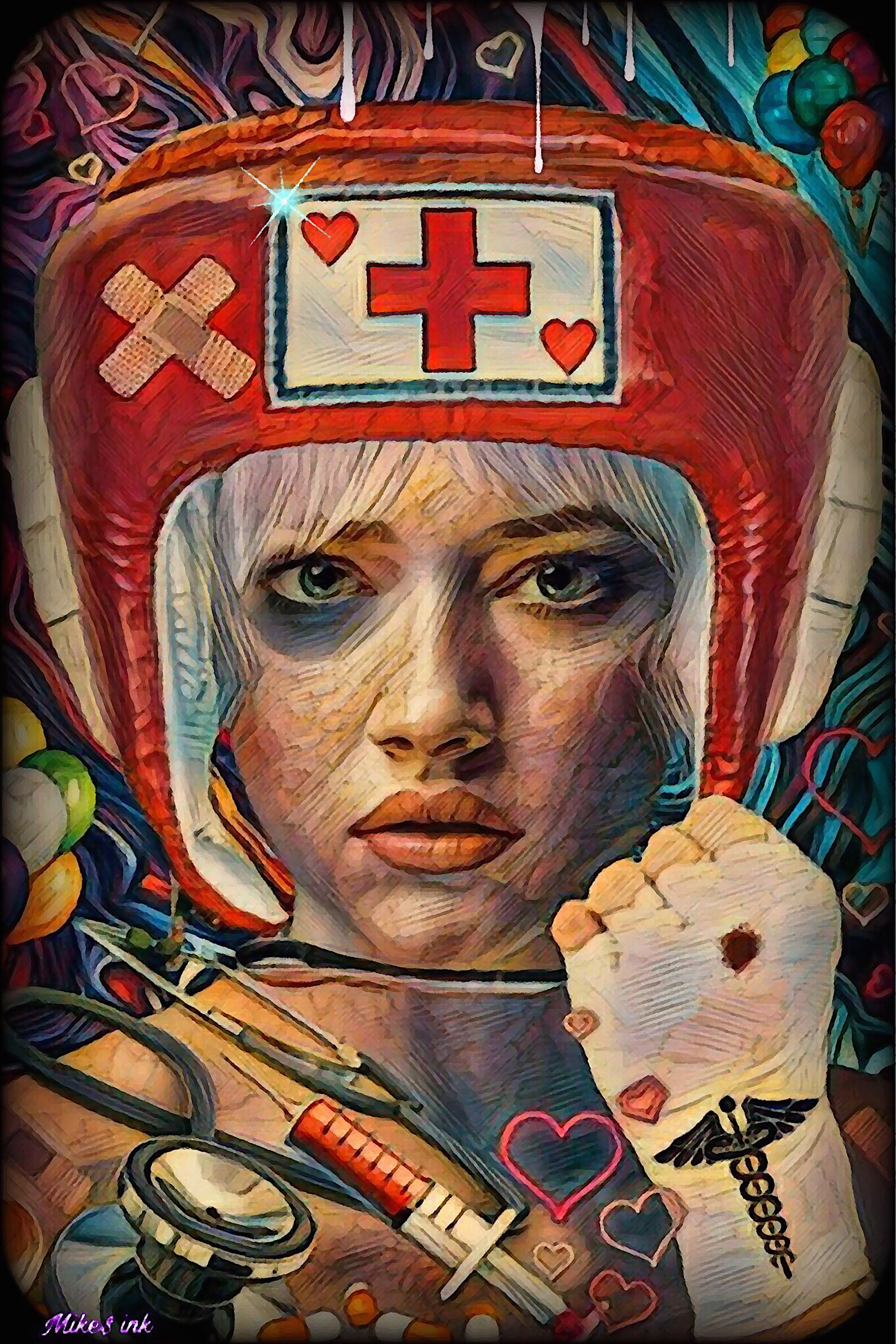 NURSE Becky Canvas Or Paper Art Print 1.5 inch Stretched Or | Etsy