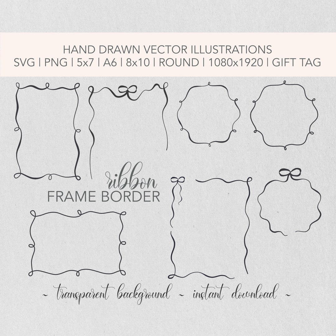 Ultimate Ribbon Wavy Border Bundle Pack | Svg, Png Files | Invitation ...