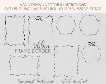 Ultimate Wavy Border Bundle Pack Svg, Png and Psd Files Invitation ...