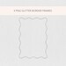 Silver Wavy PNG Border Frame Bundle | DIY Wedding Stationery Clip Art ...