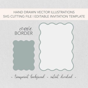 Ultimate Wavy Border Bundle Pack | Svg, Png and Psd Files | Invitation ...