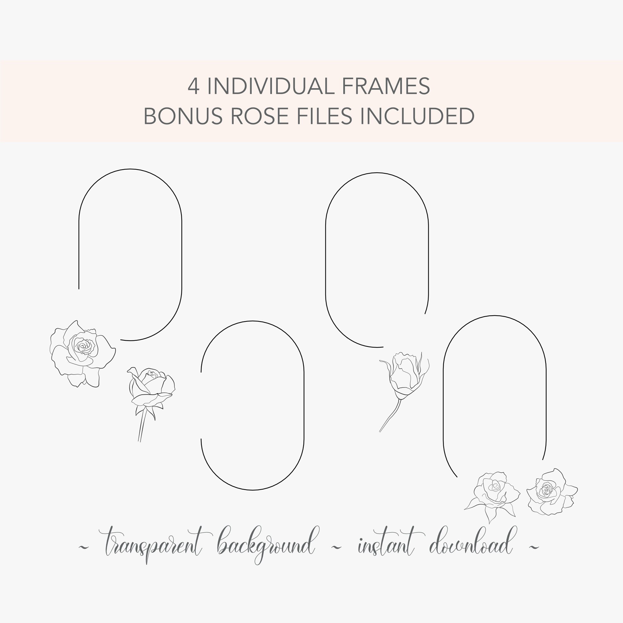 Split Border Frame Clip Art | SVG | Editable File | Instant Download ...
