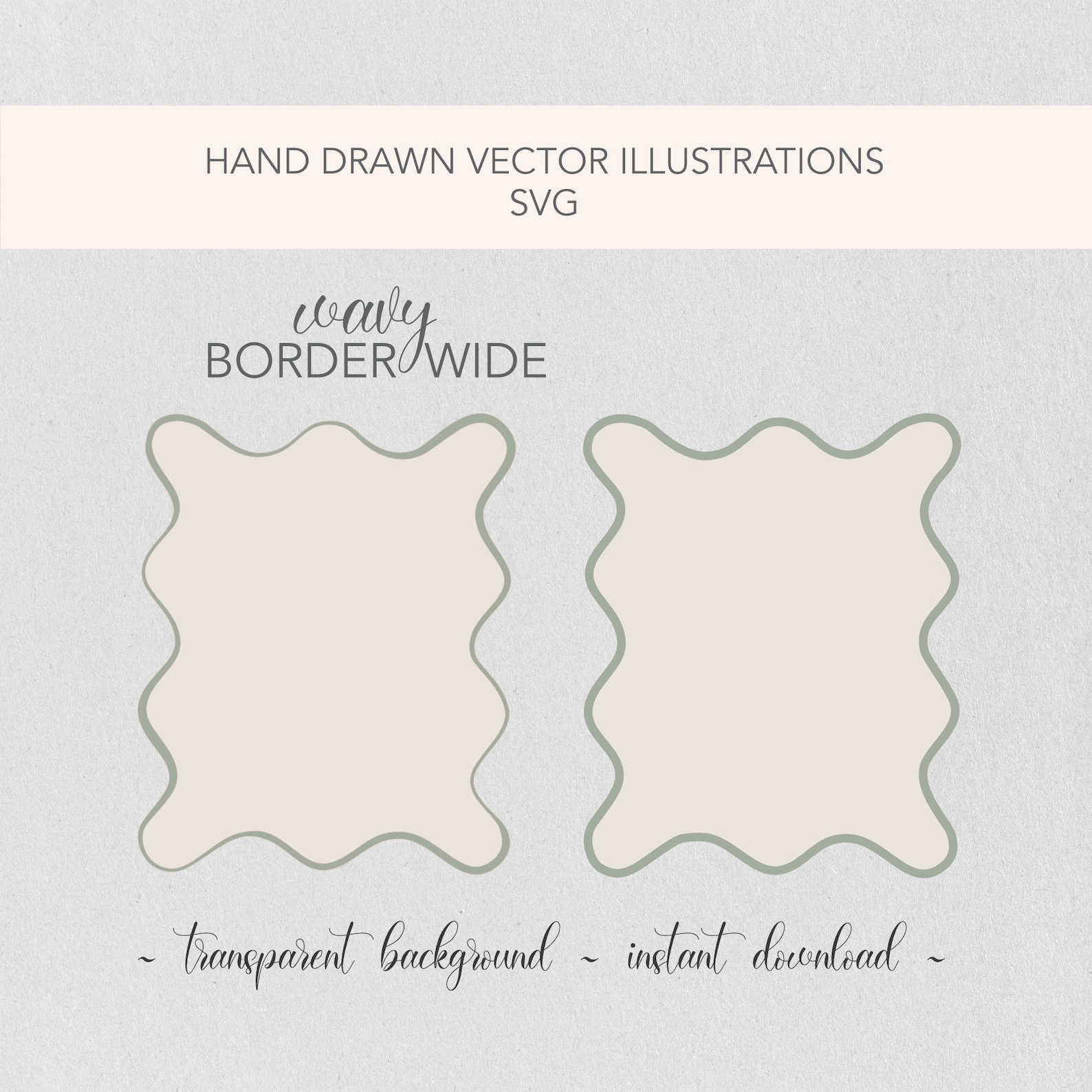 Ultimate Wavy Border Bundle Pack Svg, Png and Psd Files Invitation ...