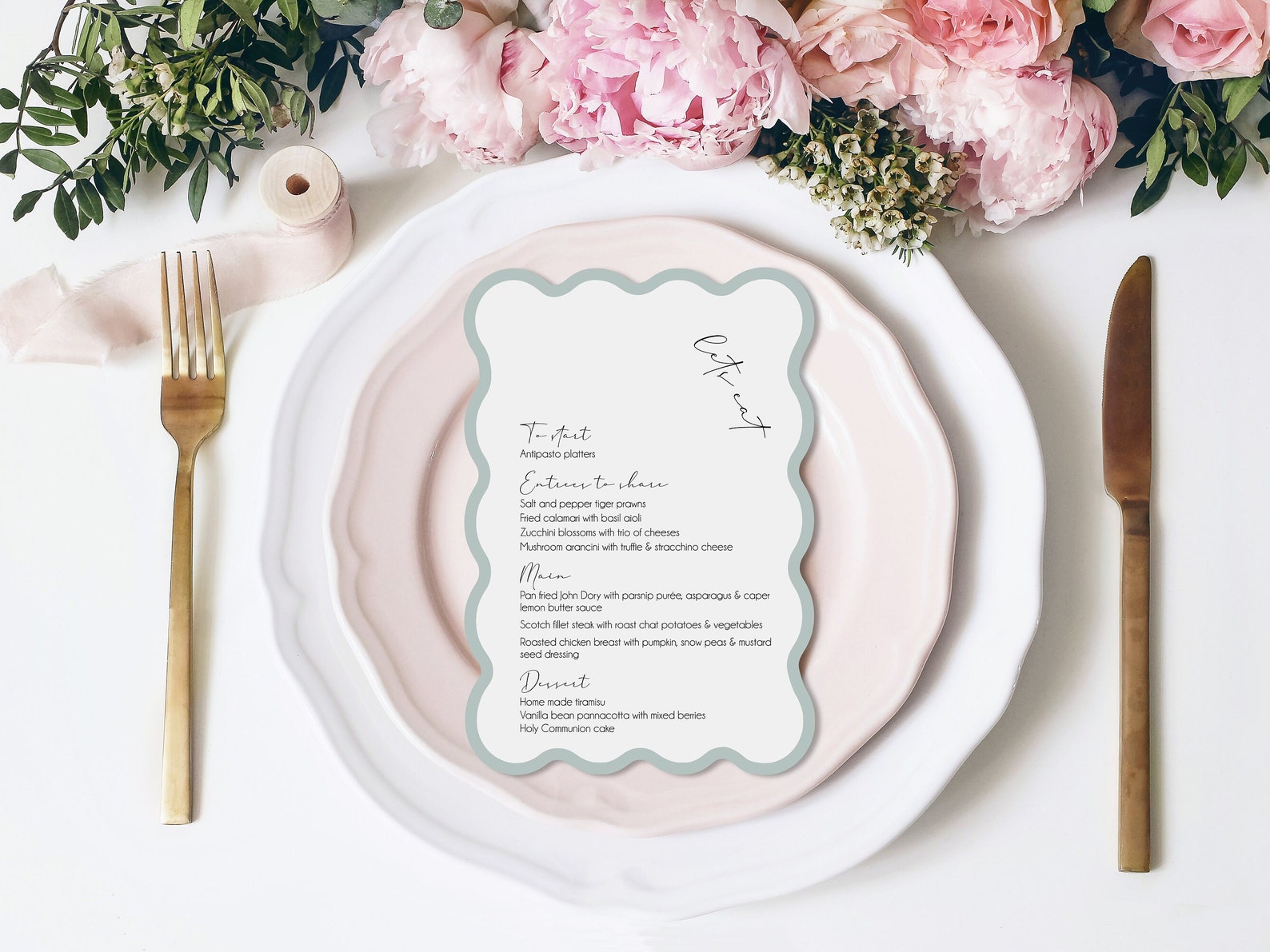 Wave Scallop Edge Frame File | Editable SVG Template File | DIY Wedding ...
