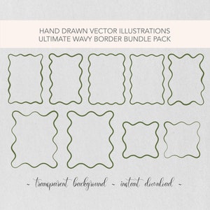Ultimate Wavy Border Bundle Pack | Svg, Png and Psd Files | Invitation ...