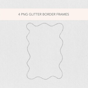 Silver Wavy PNG Border Frame Bundle | DIY Wedding Stationery Clip Art ...