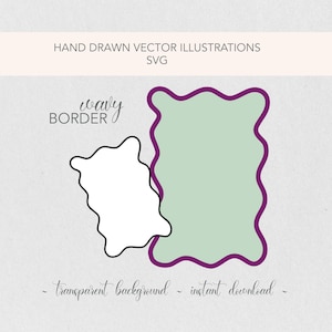 Ultimate Wavy Border Bundle Pack | Svg, Png and Psd Files | Invitation ...