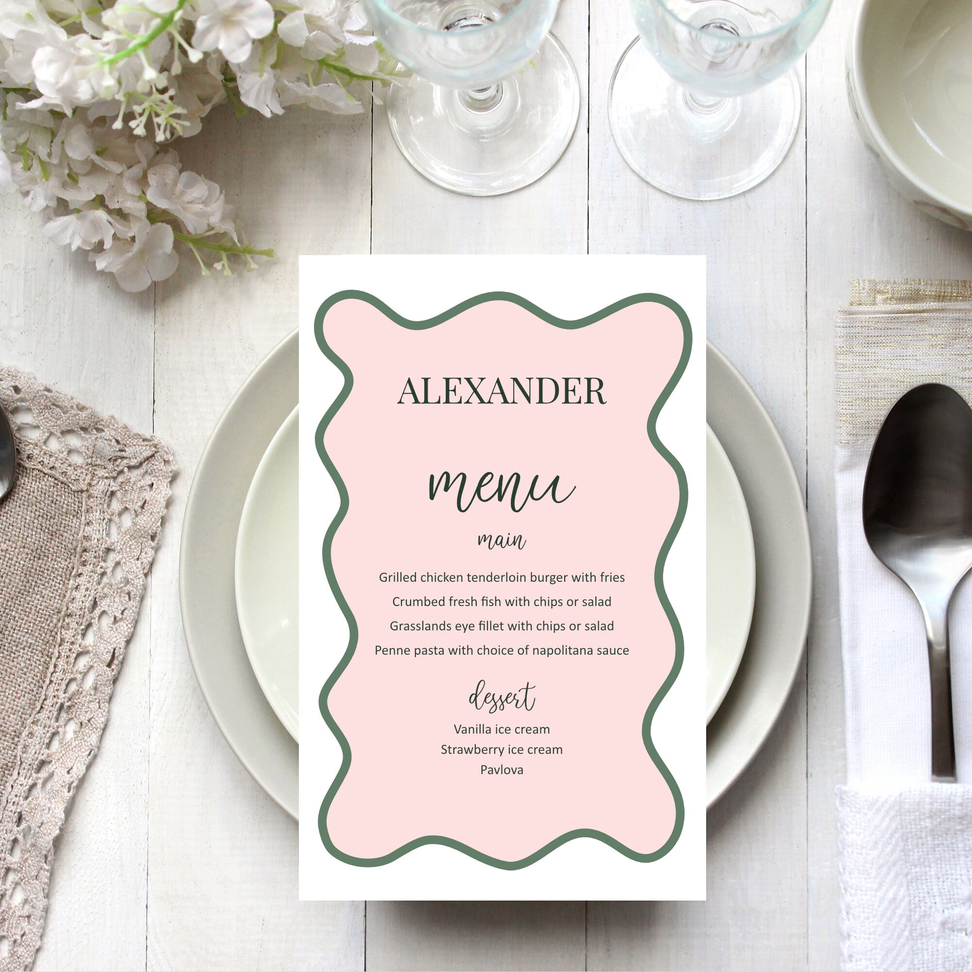 Wavy Squiggly Border | Vector Editable File | Wedding and Birthday ...