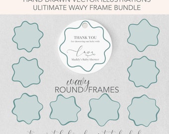 Ultimate Wavy Border Bundle Pack Svg, Png and Psd Files Invitation ...