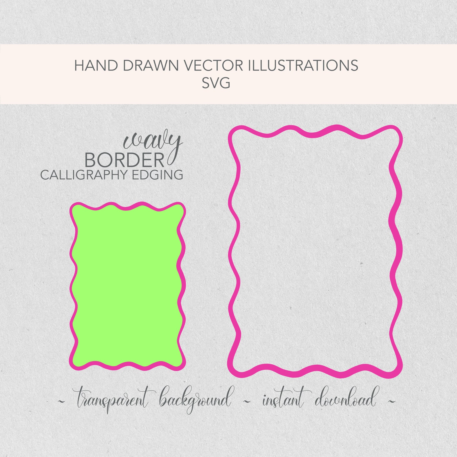 Ultimate Wavy Border Bundle Pack | Svg, Png and Psd Files | Invitation ...
