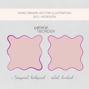 Ultimate Wavy Border Bundle Pack | Svg, Png and Psd Files | Invitation ...