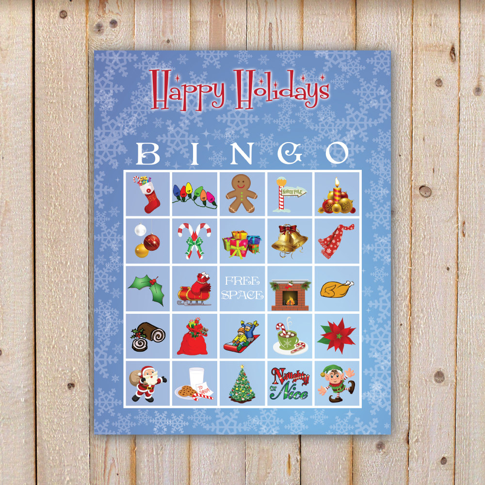 10 Additional Christmas Bingo Game Cards With Snowflakes - Etsy