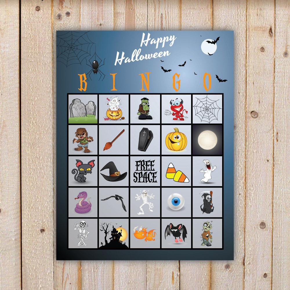 Halloween Bingo Game With 20 Unique Bingo Cards and 31 Large and Small ...