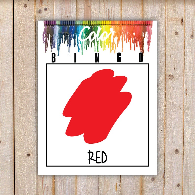 Color Bingo Game With 20 Unique Bingo Cards and 24 Large and Small ...