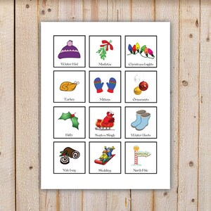 Christmas Bingo Game With 20 Unique Bingo Cards and 42 Large and Small ...