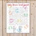 Baby Shower Word Search Game - Baby Feet and Polka Dots INSTANT ...