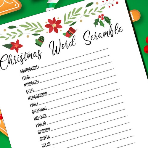 Printable Christmas Scattergories Game Holiday Party - Etsy