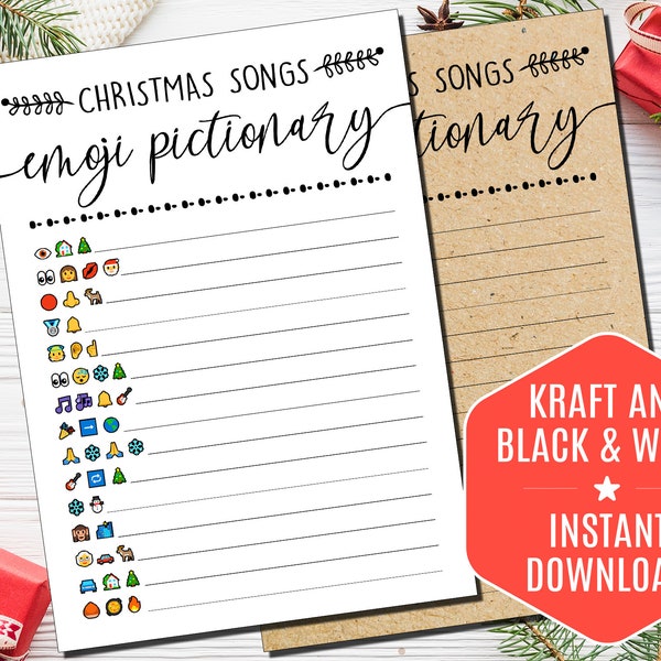 Christmas Carol Emoji Game - Etsy