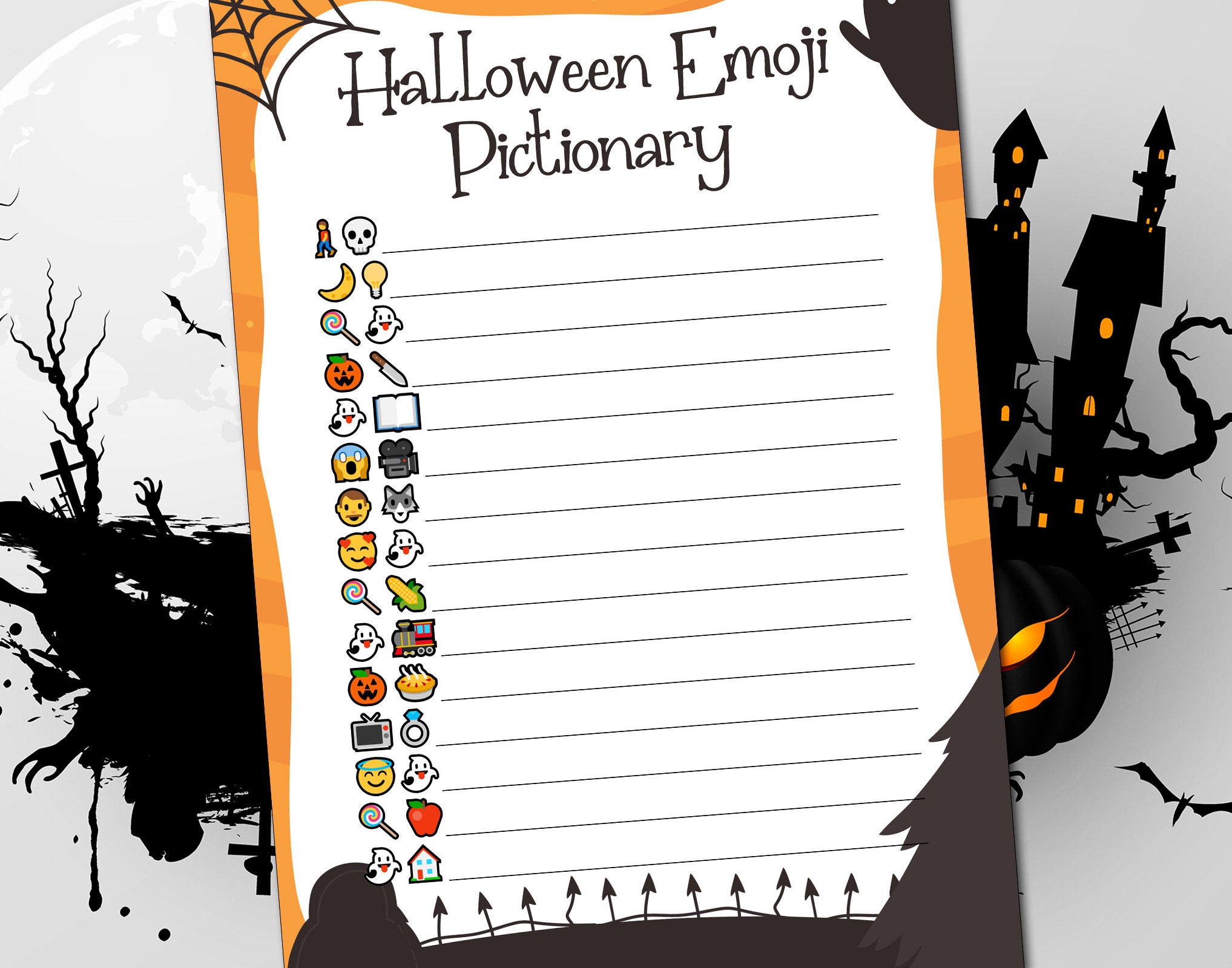 12 Halloween Games Halloween Printable Halloween Party Game - Etsy