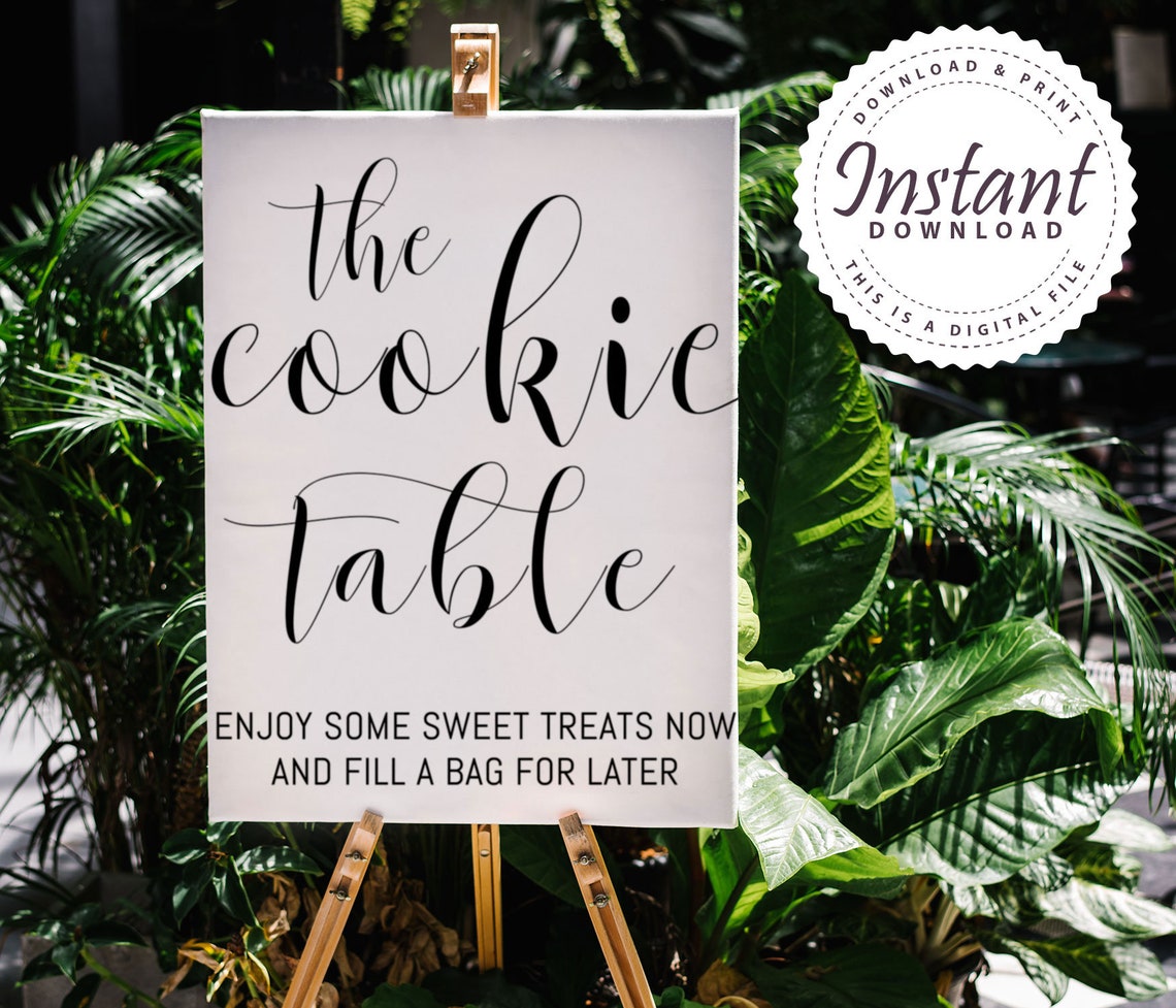 Cookie Table Sign Cookie Table Cookie Bar Sign Cookie | Etsy