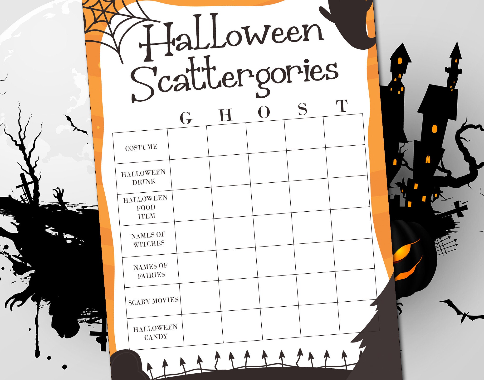 12 Halloween Games Halloween Printable Halloween Party Game - Etsy