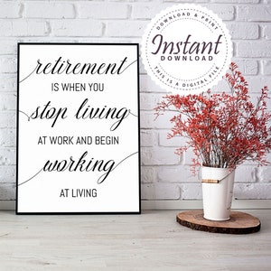 Retirement Print, Retirement Sign, Retirement Party, Retirement Gift ...