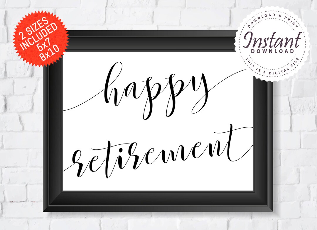 Retirement Welcome Sign, Happy Retirement Sign, Printable Retirement ...