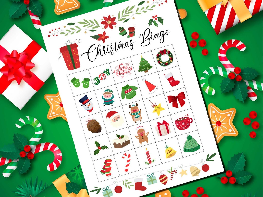 Christmas Bingo Christmas Party Game Christmas Printables - Etsy