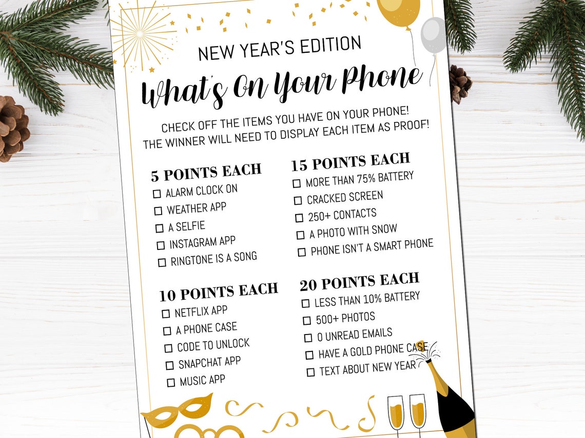 New Year's Eve Game Bundle 10 New Years Eve Party Games | Etsy