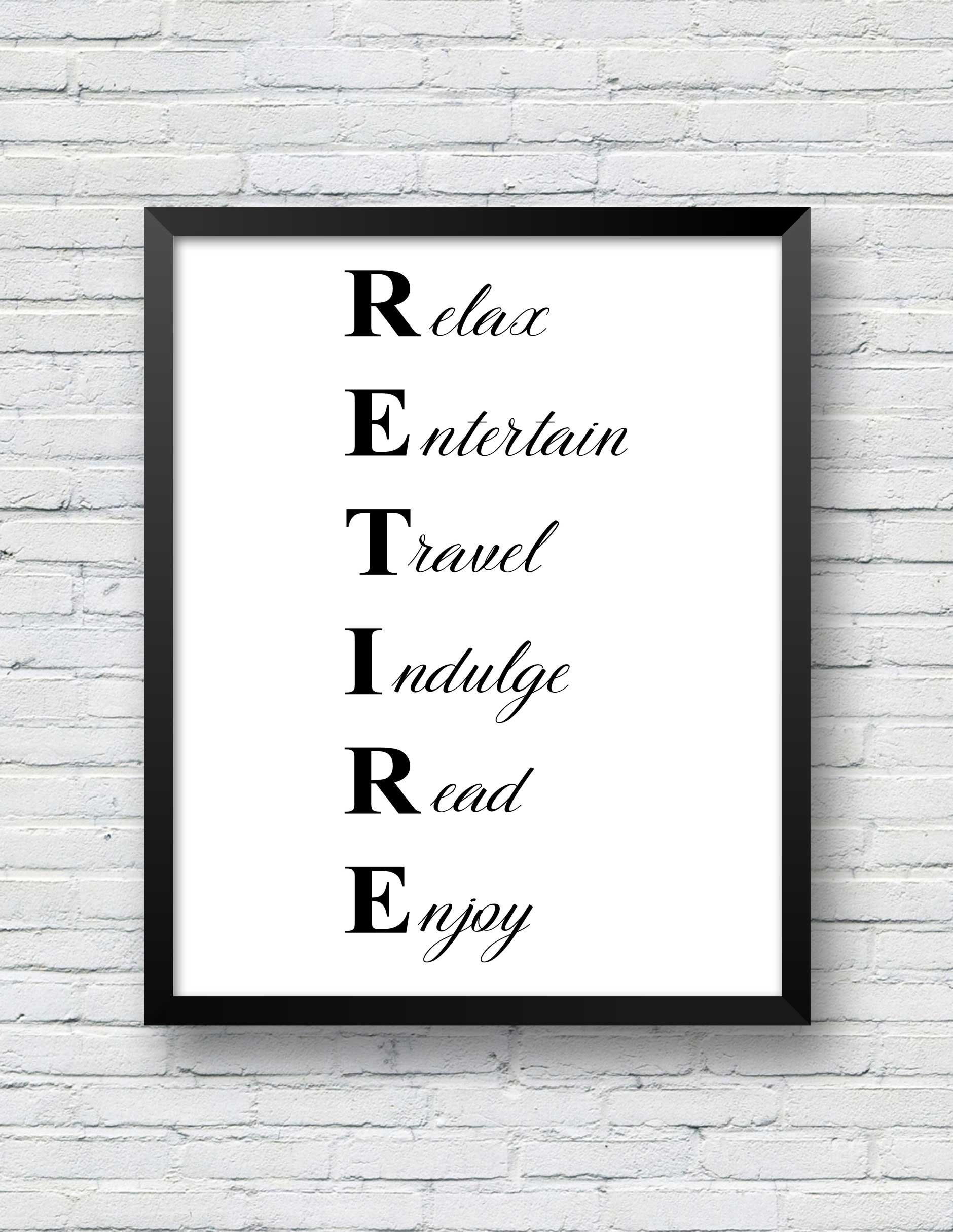 Letter Retirement Sign Retirement Party Retirement Gift - Etsy