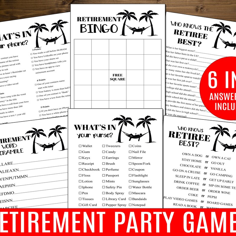 Retirement Party Games - Etsy