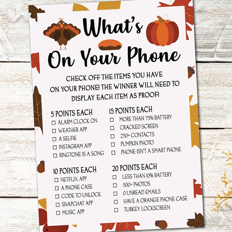 Whats on Your Phone Game - Etsy