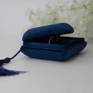 Royal Blue Luxury Handmade Keepsake Velvet Jewelry Box | Proposal ...