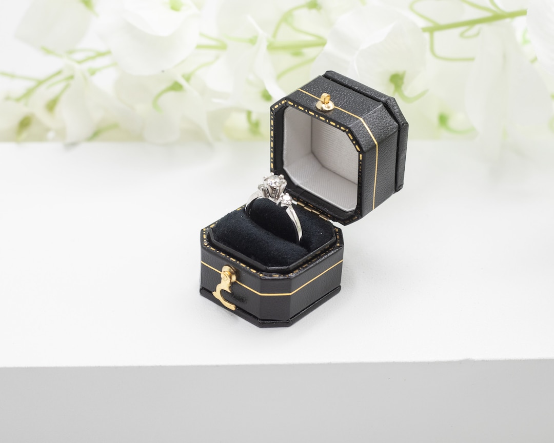 Luxury Antique Victorian Style Mini Square Octagon Shape Black Single ...