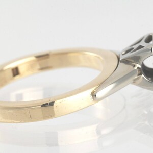 Vintage Superfit 0.47ct Diamond Engagement Ring 14k Yellow Gold Hinged ...