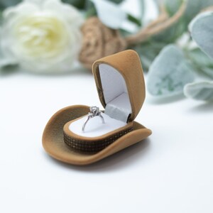 Cowboy Hat Ring Box Earring Box Jewelry Box Gift Box Engagement Wedding ...
