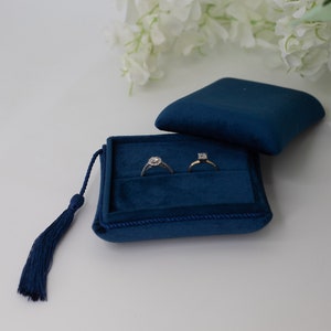 Royal Blue Luxury Handmade Keepsake Velvet Jewelry Box | Proposal ...