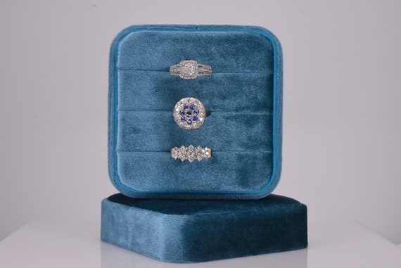 Velvet Ring Box Jewelry Box Stacker Ring Travel Box Wedding Ring Holder Handmade Ring Box Etsy UK