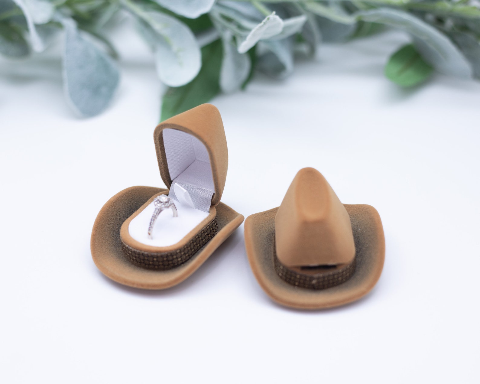Cowboy Hat Ring Box Earring Box Jewelry Box Gift Box Engagement Wedding ...