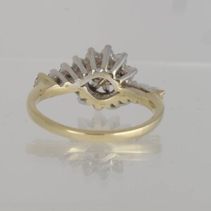 Vintage Estate 14k Yellow Gold Allusion Set Diamond Swirl Bypass ...