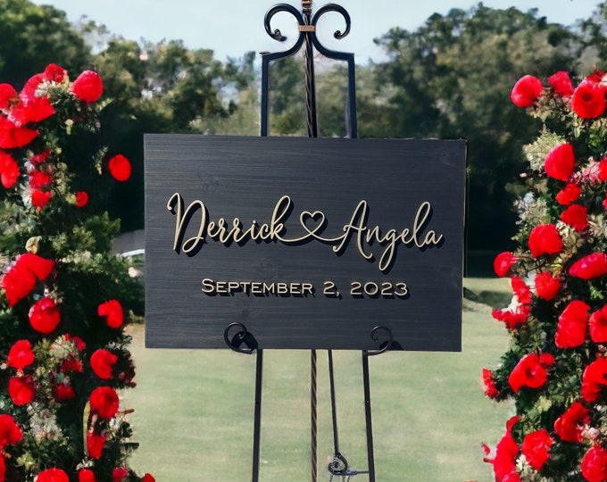 Wedding Signage, Wedding Sign, Custom 3D Wedding Sign, Wedding Welcome ...