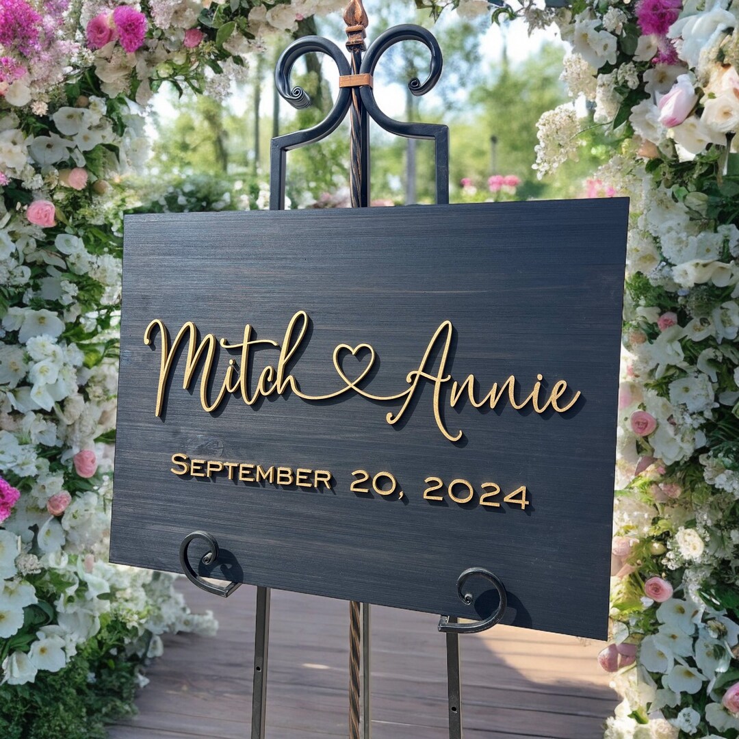 Black Tie Wedding Decor, Tuxedo Wedding, Wedding Sign, Custom Wedding ...